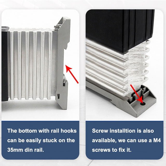 DIN Rail Solid State Relay With Heatsink